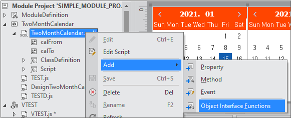 Utilizing Object Interface Functions
