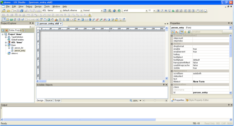 등록화면 만들기(person_entry.xfdl)