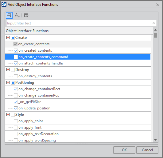 Utilizing Object Interface Functions